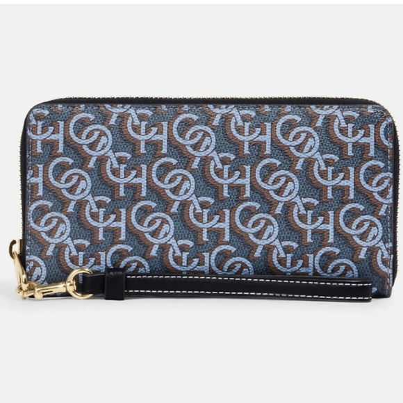 Coach | Bags | Nwt Coach Long Zip Around Wallet With Coach Monogram ...